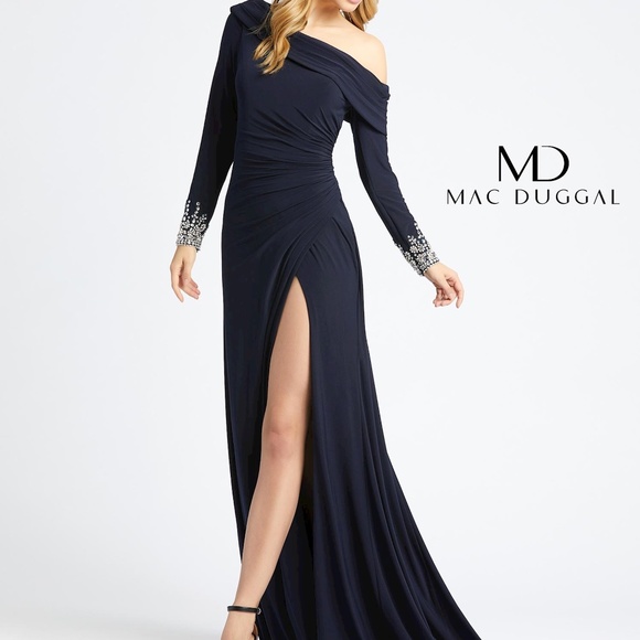 Mac Duggal Dresses Nwt Mac Duggal 2231 Beaded Cuff Drop Shoulder